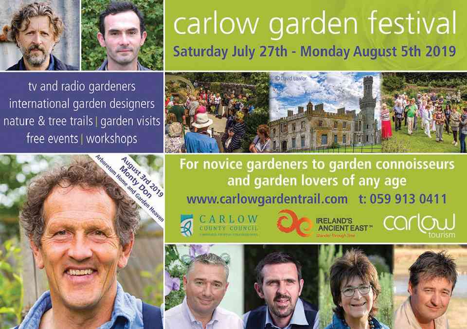 Carlow Garden Festival Saturday July 27th – Monday August 5th 2019